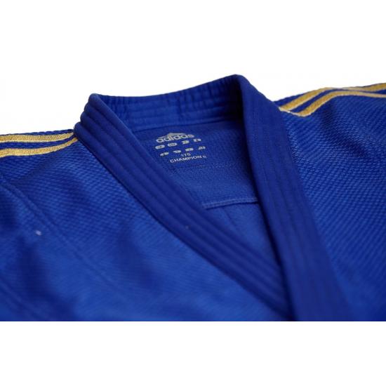 Adidas Champion II. IJF kék Judo gi, arany vállszövéssel. - Judo ruhák